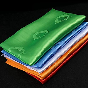 5pcs 235cm 93in Tibetan Traditional Khata Eight Auspicious Good Luck Scarf