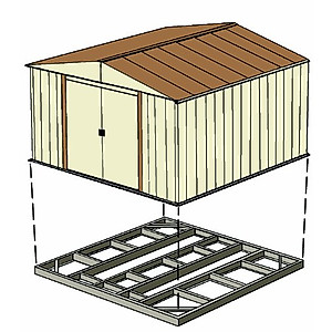 Arrow FDN54 Storage Shed with Floor Base Kit for 5'x4' Arrow sheds
