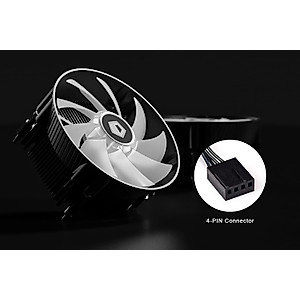 ID-COOLING DK-07i CPU Cooler for LGA1700, 60mm Height Low-Profile CPU Air Cooler with Aluminum Fins, Rainbow RGB Lighting, 120mm PWM Fan, Thermal Compound Included, TDP 125W