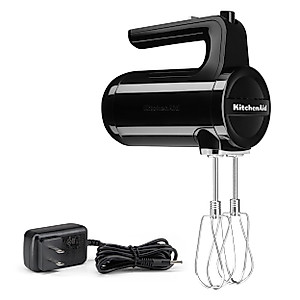 KitchenAid Cordless 7 Speed Hand Mixer - KHMB732| Onyx Black | 7.56 x 3.54 x 11.69 inches