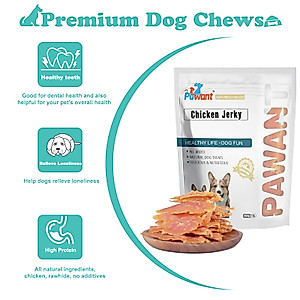 Pawant Chicken Jerky for Dogs Treats Training Snacks Dog Chew Treats Rawhide Free for Small and Large Dog 1lb/454g