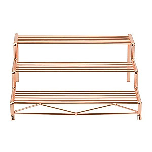 Kitchen Details Copper Geode 3 Tier Spice Rack | Countertop & Cabinet Organizer | Free Standing | Rust Resistant, 1 Count (Pack of 1)