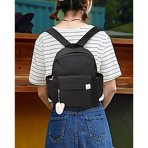 Phaoullzon Girls Mini Backpack Purse for Teens Small Aesthetic Backpacks with Bear Pendant