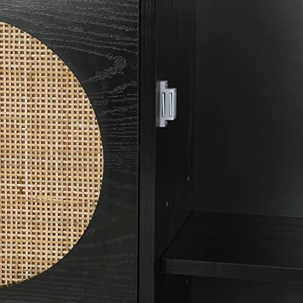 Pvillez Shoe Storage with Flip Drawers,NaturalRattan Shoe Cabinets,Shoe Organizer Rack w Wooden Shoe Organizer for Entryway/Bedroom/Living Room/Apartment,Free Standing