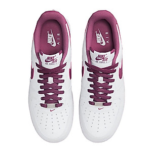 Nike Men's Air Force 1 '07 White/Light Bordeaux-White (DH7561 101) - 8.5