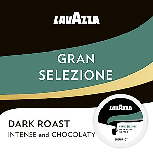 Lavazza Gran Selezione Single-Serve Coffee K-Cups for Keurig Brewer, Dark Roast, 88 capsules Value Pack, 100% Arabica