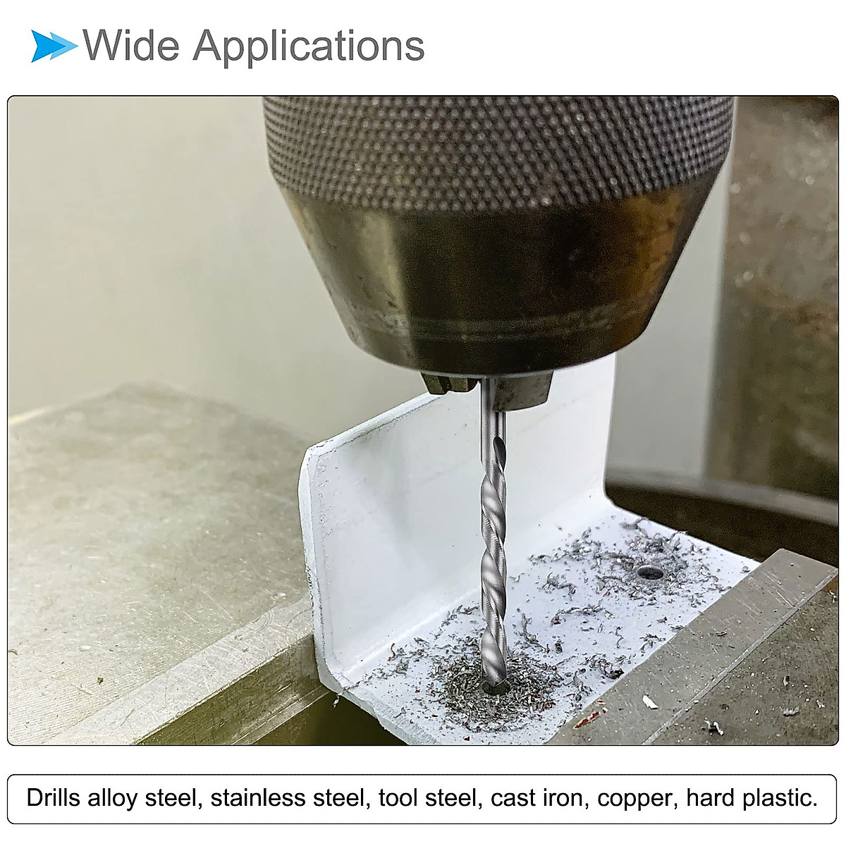 CoCud Solid Carbide Drill Bits, 2mm Diameter, K35 Tungsten Carbide Straight Shank Twist Drill Bits - (Applications: for Stainless Steel Alloy), 1-Piece