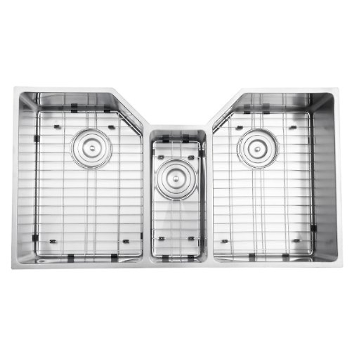 Ruvati 35" Triple Bowl Undermount 16 Gauge Stainless Steel Kitchen Sink - RVH8500