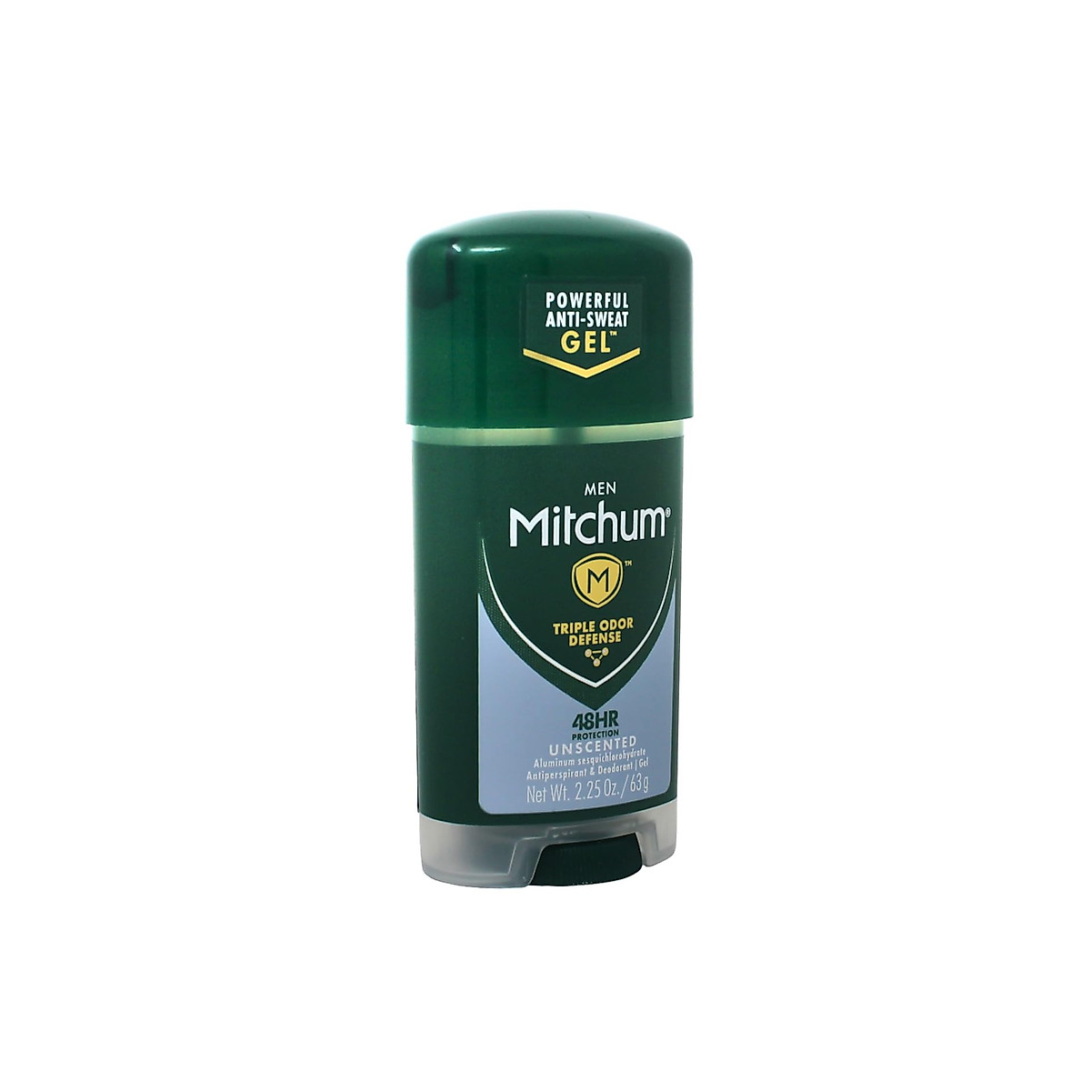 Mitchum Power Gel Antiperspirant Deodorant - Unscented - Net Wt. 2.25 OZ (63 g) - Pack of 3
