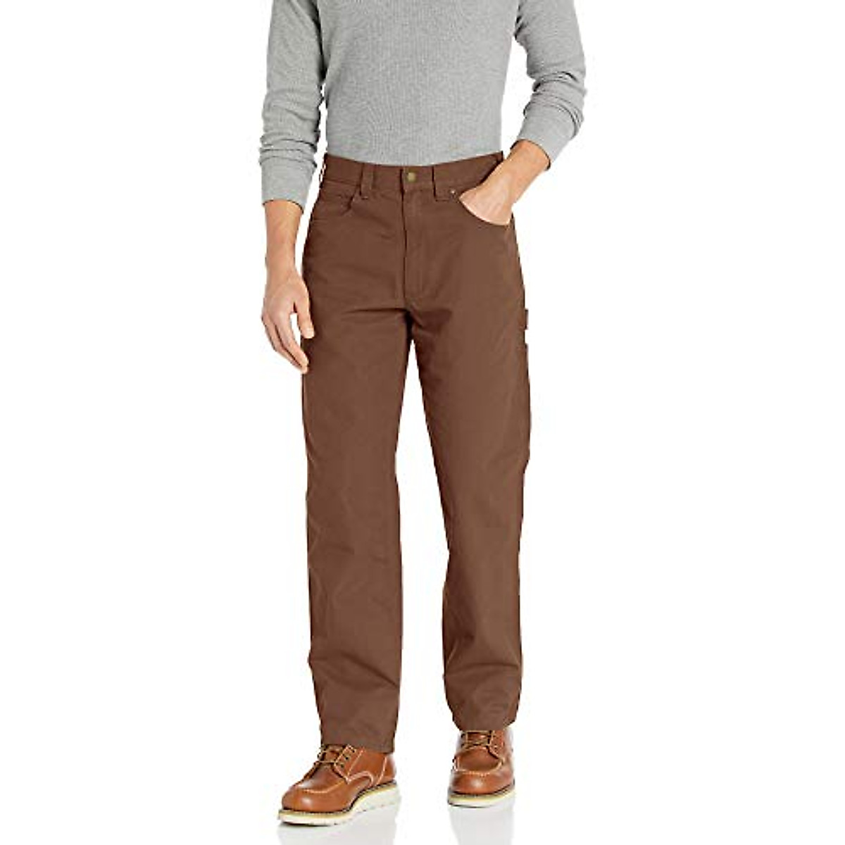 Amazon Essentials Men's Carpenter Pants with Tool Pockets, Brown, 31W x 30L