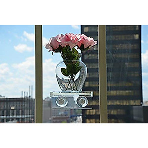 LaBrinx Designs Small Suction Cup Shelf - Live Plants, Windows, and Bathrooms