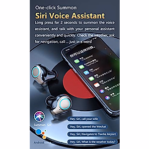 Wireless Earbuds, Bluetooth 5.1 Headphones 180 Hours Playtime Earphones with Microphone, in Ear Headset IPX7 Waterproof Earbuds Noise Cancelling, LCD Display for Sports/Working