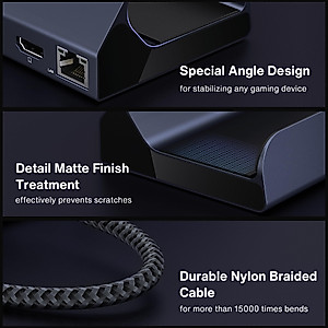 iVANKY 8-in-1 Docking Station 4K@120Hz for ASUS ROG Ally X/Valve Steam Deck OLED/Lenovo Legion Go/MSI Claw, ROG Alloy/Stream Deck Dock Hub with HDMI, 1Gbps Ethernet, 3*USB-A 3.0, 100W USB-C Charge