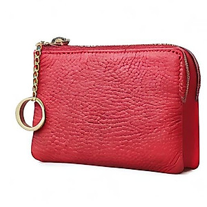 SENDEFN Coin Purse for Women, Genuine Leather Coin Purse Key Chain for Women, Coin Pouch Change Purse