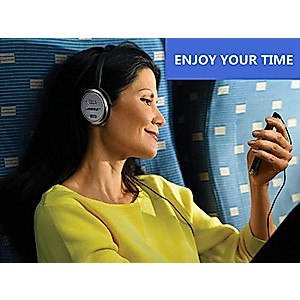 Koffmon QC3.0 Replacement QC3 Headphone Extension Audio Cable Compatible with Bose QuietComfort 3 QC3 Headphones (Black)