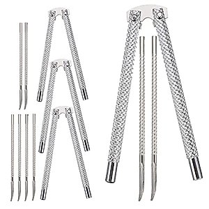 DOITOOL 1 Set Crab Claw Metal Forks Pliers Set Pliers Tool Crab Crackers Seafood Forks Picks Walnut Pecan Tool Seafood Accessory Compact Lobster Crackers Portable Crab Crackers Silver Crab