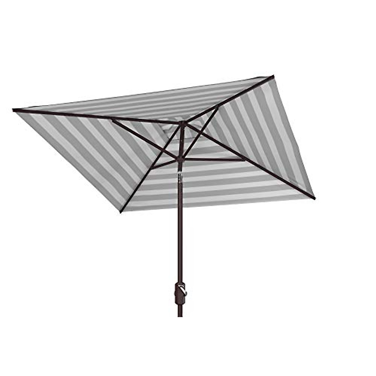 Safavieh PAT8404A Outdoor Iris Fashion Line Black and White 7'6" Square UV Protected Umbrella