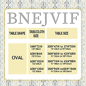 Bnejvif Oval Tablecloth, Modern Geometric Oval Tablecloth, Striped Tablecloth Indoor/Outdoor Waterproof Wrinkle Free Durable Oval Tablecloth for Oval Tables 54 X 72 Inch
