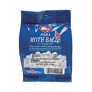 para Moth Balls Kills Clothes Moths and Carpet Beetles, 4 oz Bag (2 Pack)