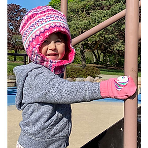 N'Ice Caps Kids Magic Stretch Gloves Mitten 3 Pairs Toddler Boys Girls Winter (2-4 Years, Trucks - Navy/Charcoal/Black Mittens)