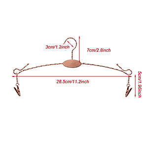 SUNTRADE Metal Underwear Bra Rack, Durable Pants Clothes Hangers with Clips,for Lingerie Shop Display, 10pcs (Rose Gold-A2)