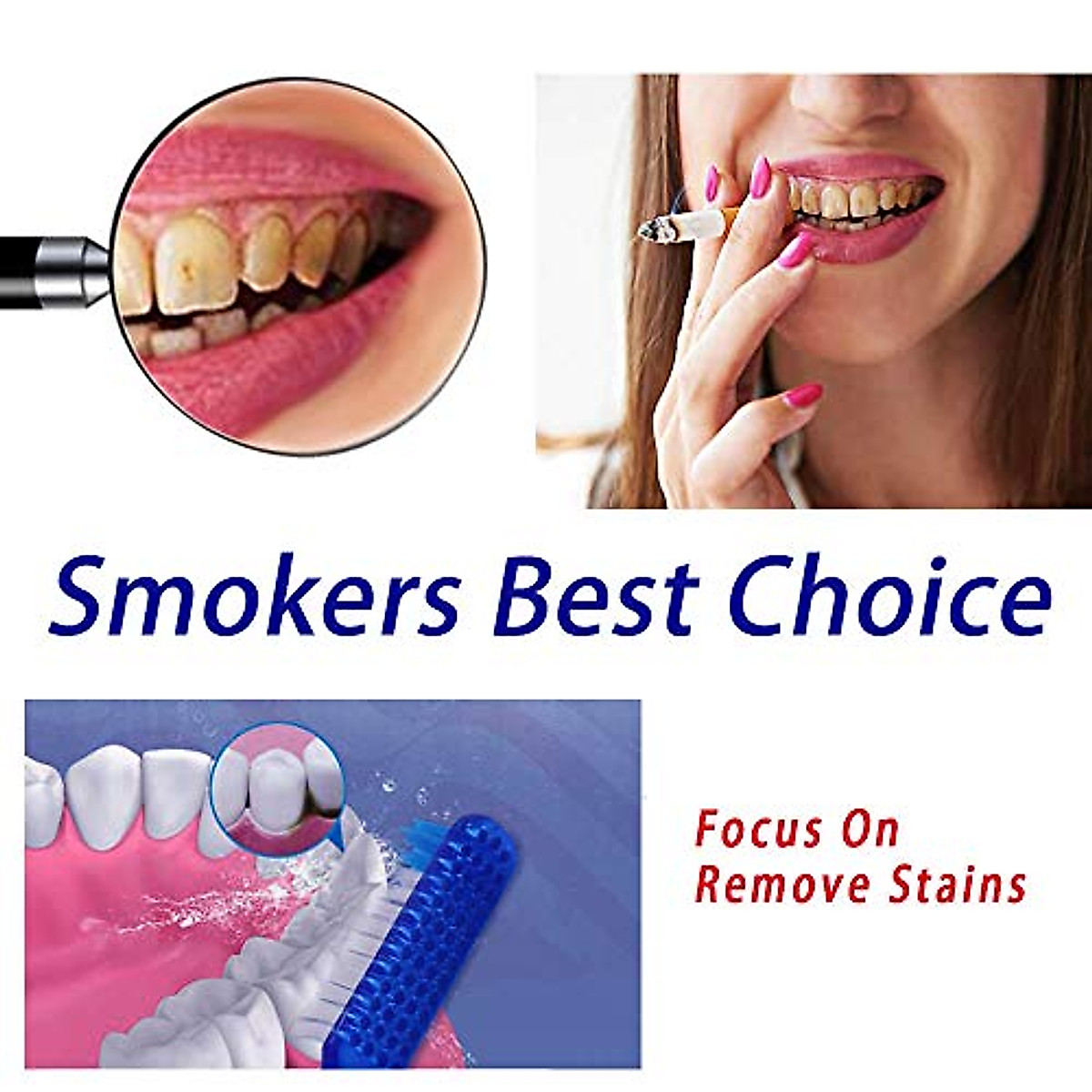 DR PERFECT Toothbrushes for Smoker’s Firm Toothbrush Super Hard Bristles for Teeth Whitening