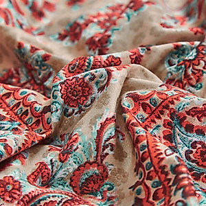 Tache Duvet Cover King Size Paisley Bohemian Boho Chic Medallion Mandala Boteh Reversible Duvet Cover, King