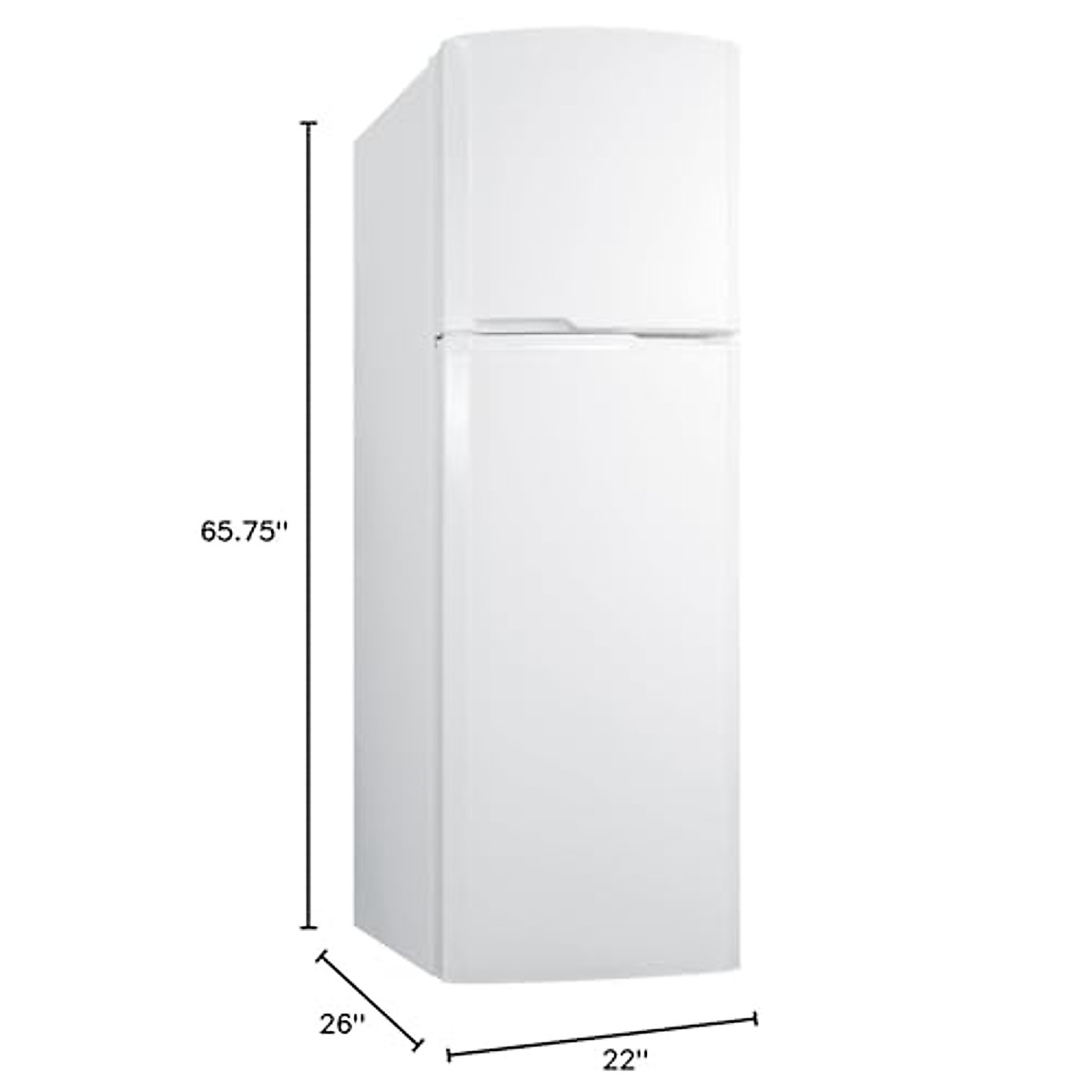 Summit FF946WLHD 8.8 cu.ft. Frost-Free Refrigerator-Freezer with Left Hinge Door In Slim 22" Width for Small Kitchens, White