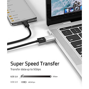 Syntech USB C to USB Adapter(2 Pack), USB-C Male to USB 3.0 Female Adapter Compatible with iPhone 15 Pro Max MacBook Pro Air 2023 iPad Mini Pro Surface Pro and Other Type C or Thunderbolt 4/3 Devices