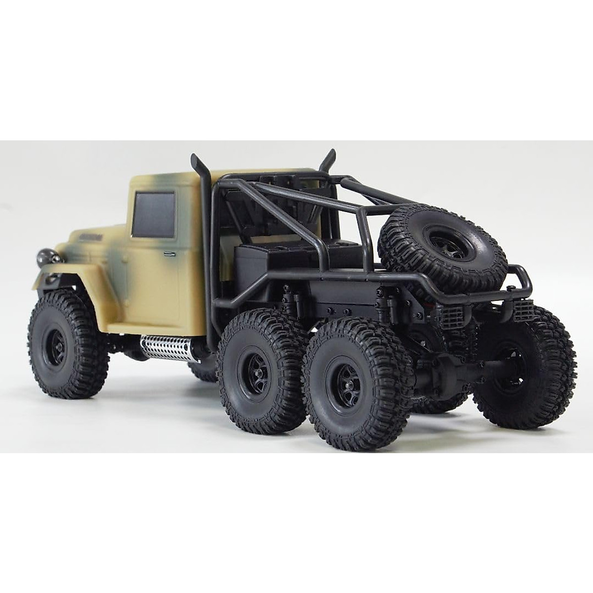 HobbyPlus HBP CR18 Conqueror 6X6 Full Lock 4WD 1/18 Rock Crawler with 2.4Ghz 4CH RC Transmitter & Lipo Battery - RTR RC Toy Vehicle (RC Cars, RC Truck, RC Crawler) for Adults (HELIDIRECT) (Camo)