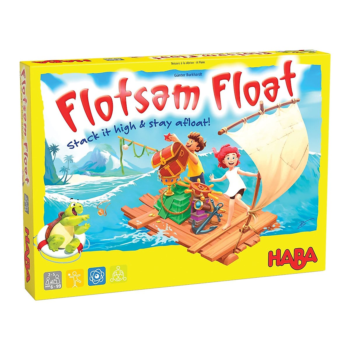 HABA Flotsam Float - Island Hopping, Wreckage Piling Stacking and Balancing Game for Ages 6+ (Made in Germany)