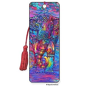 3D Bohemian Elephant Bookmark Featuring The Artwork of Royce B Mcclure - by Artgame