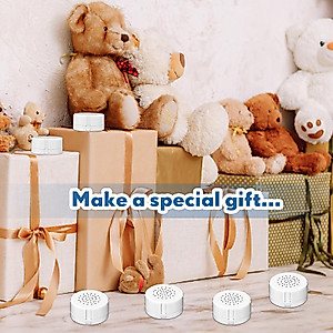 Handepo 4 Pcs 20 Seconds White Voice Recorder for Stuffed Animal Sound Recorder Recordable Sound Module Toy Recording Device, Record Messages for Plush Toy Doll Stuffed Bear Toy Pillow