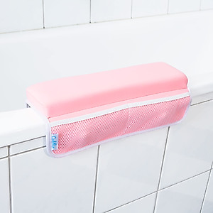 Cuddlix Baby Kneeler and Elbow Rest Pad Set for Baby Bathing Parents, Extra Thick Soft Mat with Organizer Pockets - Painless Kneeling Quick Drying Non-Slip for Newborn, Pastel Pink