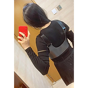 Punk Waist Harness Belt Fashion Body Chain Black Goth Rave Adjustable Body Jewelry for Women and Girls