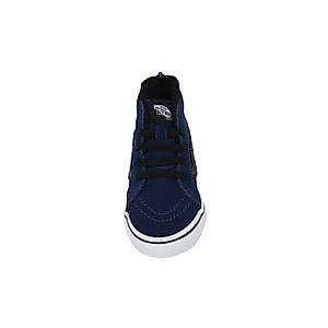 Vans Men's SK8 Hi Zip Skateboarding Shoes (4 Toddler M, Blue Depth/Black)