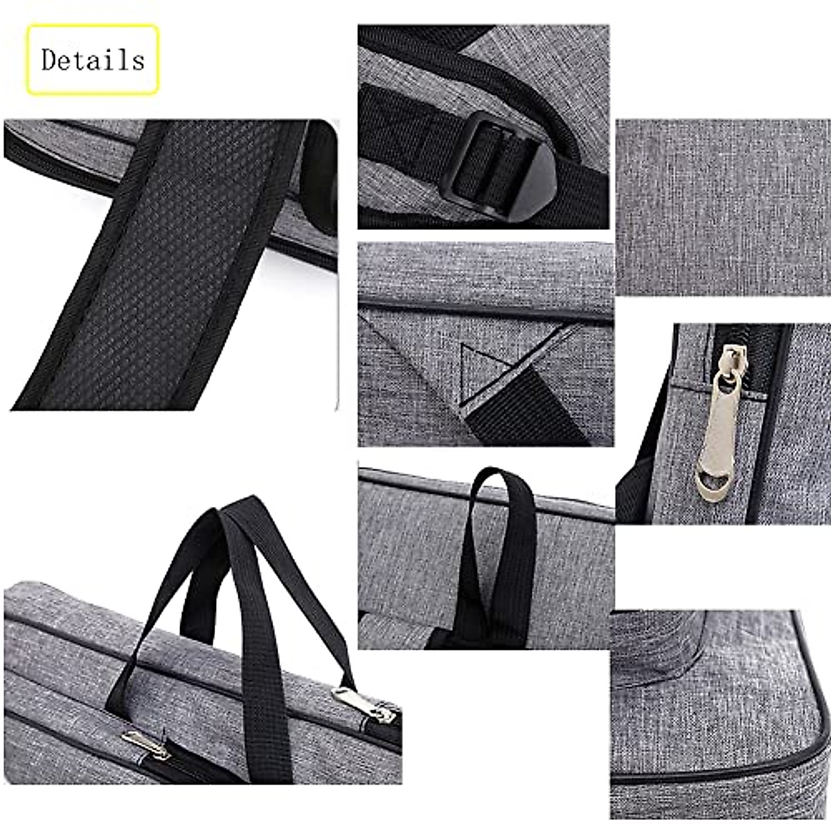 8K Waterproof Artist Portfolio Case Art Portfolio Carry Case Bag Drawing Painting Sketching Boards Bag Adjustable Artist Shoulder Bag with Zipper and Handles Art Supplies Storage Bag