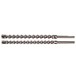2 Piece Carbide Tipped BIT, Masonry Drill Bit Set, SDS Max!!! (1-1/2" x 24"; 1-1/4" x 24")