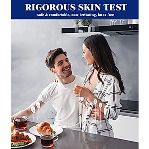 24 Pack TENS Unit Replacement Pads, Reusable Long-Lasting Self-Adhesive Non-Irritating Snap Electrodes Pad for Tens Unit with Standard 3.5mm Snap-on Connector, Compatible with Belifu, Brilnurse TENS