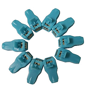 Multi-use Electrode Clip,Red,for 3.0/4.0/snap/Grabber/tab. 10 Piece/Bag. (Blue)