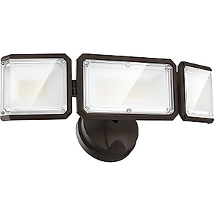 LEPOWER 42W Flood Lights Outdoor - 4200LM High Brightness LED Security Lights Outdoor with 3 Heads, Switch Controlled Exterior Flood Light & 220° Wide Angle, IP65 Waterproof for Garage, Yard, Porch