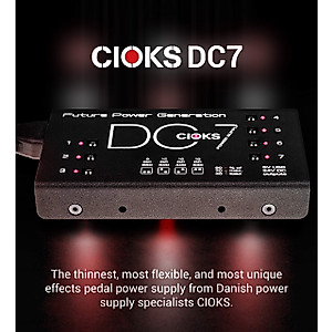 CIOKS DC7 Future Power Generation 9V / 12V / 15V / 18V DC Universal Power Supply with 7 Isolated Outputs and 5V USB Outlet for Effect Pedals