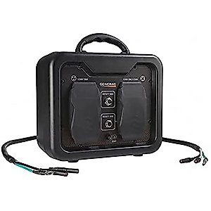 Generac 7668 120V Parallel Cable Kit, 2ft Cord, Custom Plug End, Connects 2 Generators, Enhance Power, Compatible with iQ3500 & GP3000i Black