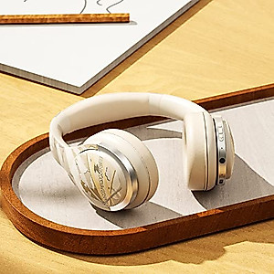 Greshare Wireless Headphone,Active Noise Canceling Headphones with Microphone Deep Bass Bluetooth Gaming Over-Ear Headset for Cellphone PC ipad Tablet Laptop. (Off-White)