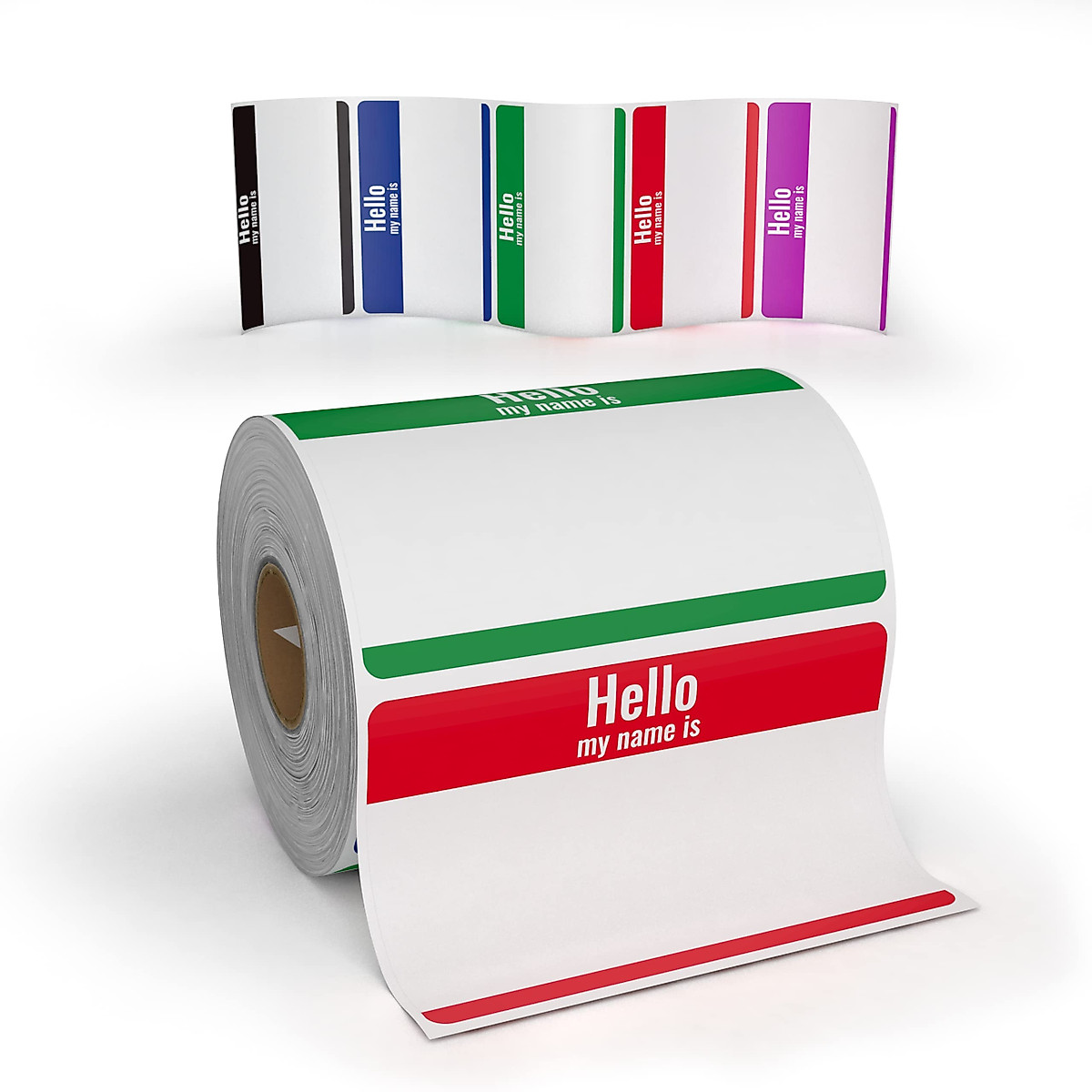 350 Pack Hello My Name is Stickers Identification Badges, 3.5" X 2.25" Peel and Stick for Conferences, Offices and Schools - Made in The USA (Blue 1 Pack)