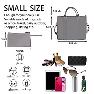 Tote Bag for Women, Leather Crossbody Bag, Handbag for travel, School and Party(Grey Medium)
