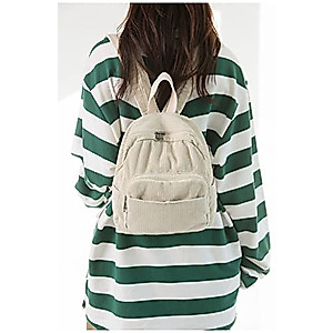 Aiyify Small Backpack Purse Grunge Accessories Purse Backpack for Women Mini Backpack Purse Travel Backpack (White)