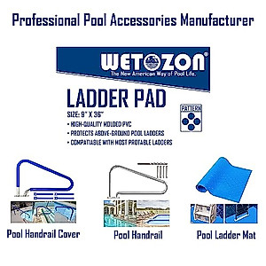 WETOZON Swimming Pool Ladder Mat for Above Ground Pools - 16" x 36" Pool Ladder Pad for Swimming Pool w/Non-Slip Texture Protective Pool Ladder Mat for Above Ground Pool Bunk Bed Ladder Pads (Willow)