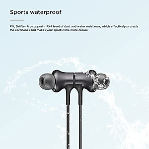 FIIL Driifter Pro Noise Cancelling Magnetic in-Ear Earphones, Sports Bluetooth Earbuds for Gym Running 11 Hours Playtime with Sweatproof and Neckband Design with Foldable Memory Metal, for Work