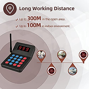 Retekess T119 Restaurant Pager,Pagers for Restaurants,Check Call Records,Max 999 Beepers,2 Charging Ways,10 Pagers for Church,Hospital,Food Truck,Clinic